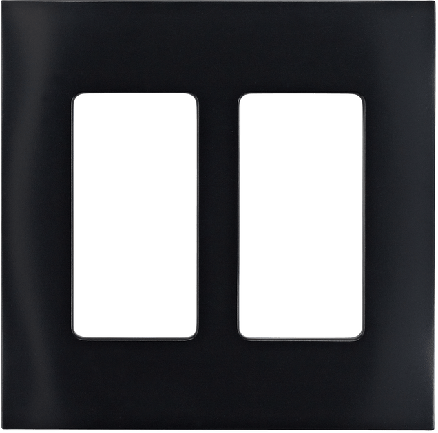 Faceplate - 2 Gang - Midnight Black | Tech And House | Panama