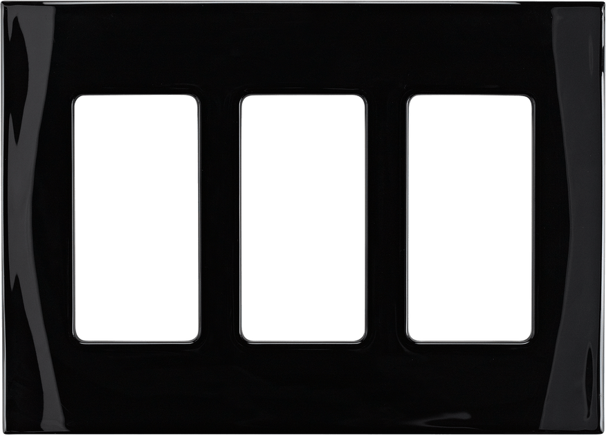 Faceplate - 3 Gang - Black | Tech And House | Panama