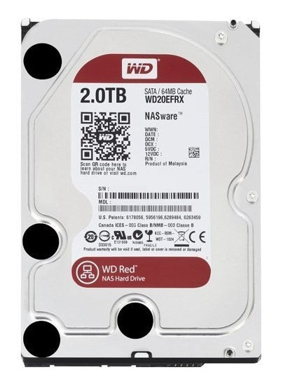 WD Red 2TB NAS Hard Disk Drive - 5400 RPM Class SATA 6 Gb/s 64MB Cache ...
